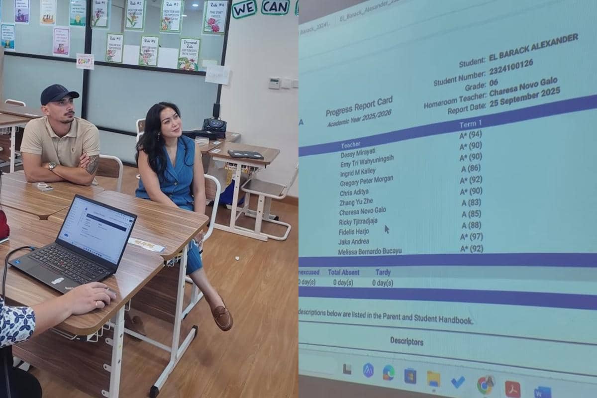 Potret Jessica Iskandar Ambil Rapor 2025 El Barack, Nilainya A Semua ...
