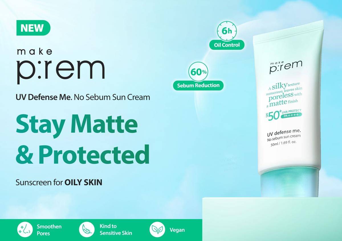 Make P:rem No Sebum Sun Cream, Wajah Terlindungi dan Bebas Kilap | IDN Times