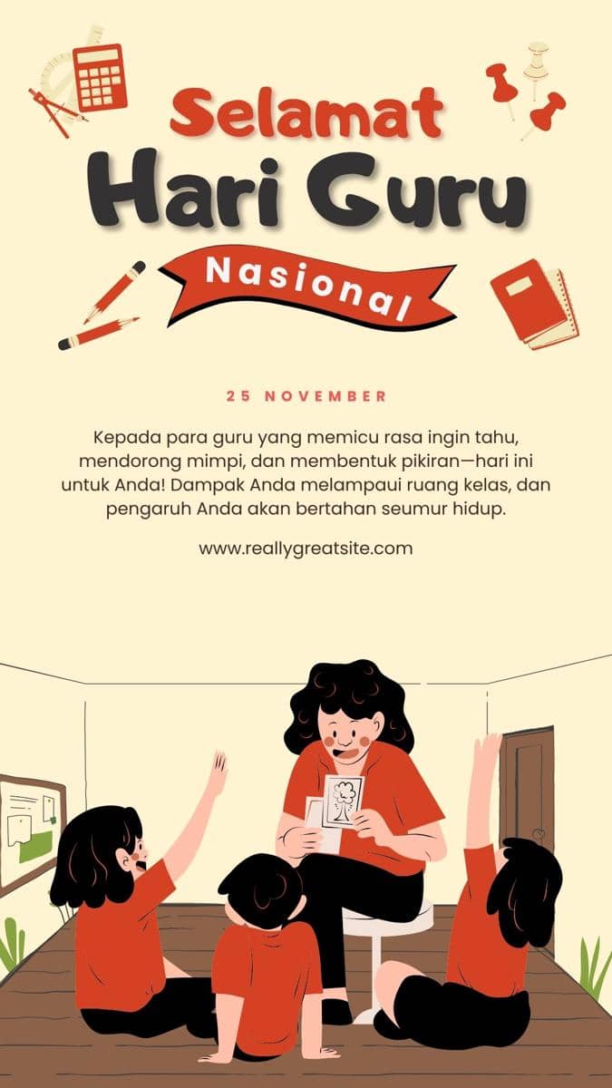 20 Poster Hari Guru Nasional 2025, Desain Kreatif dan Menarik! | IDN Times