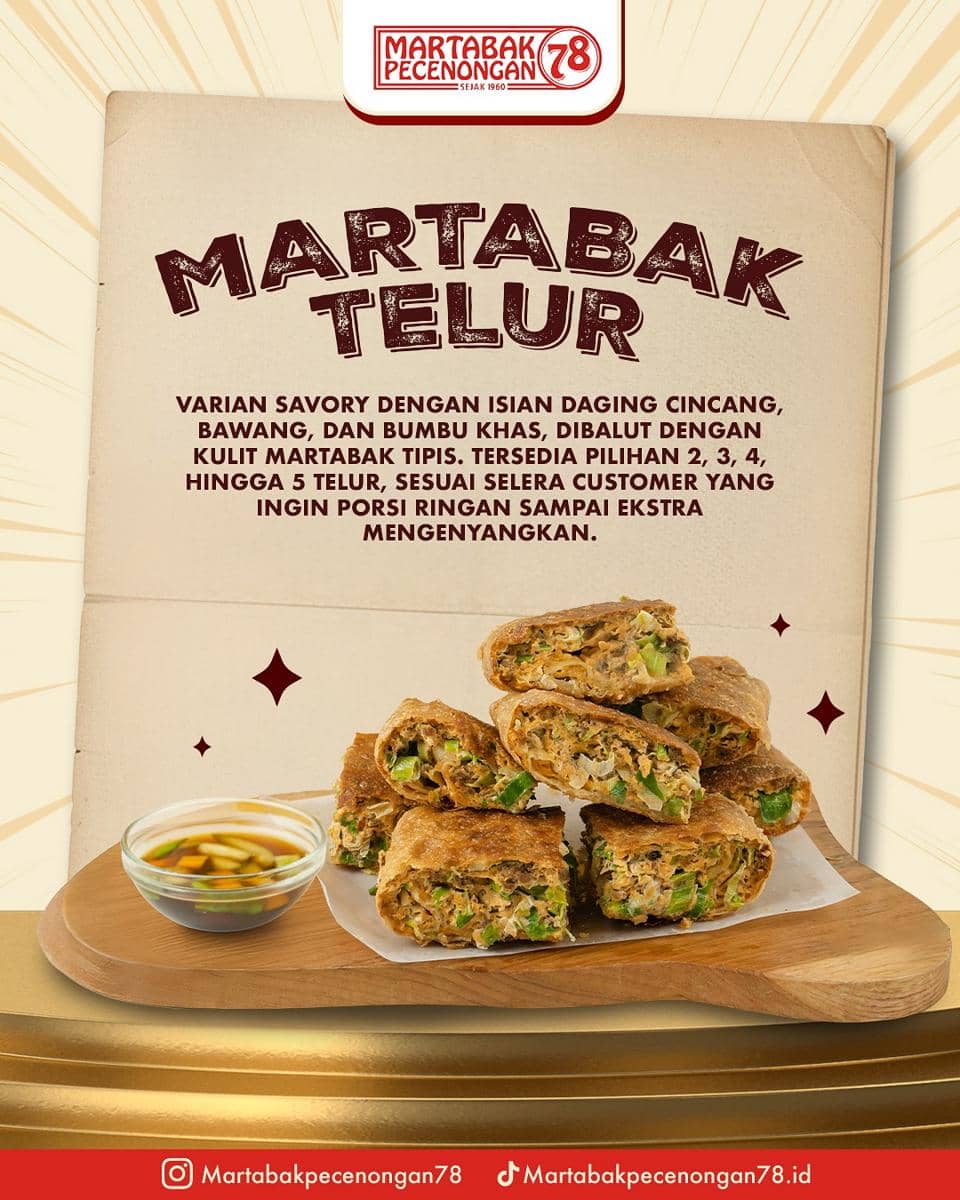 Menu Martabak Pecenongan 78, Martabak Premium Isi Melimpah | IDN Times