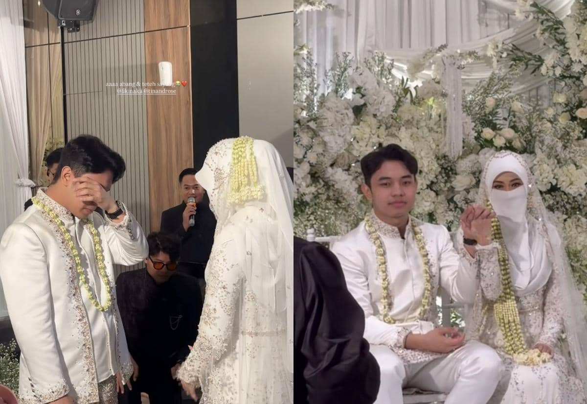 7 Potret Pernikahan Fiki Naki dan Tinandrose, Nangis Haru Usai Sah ...