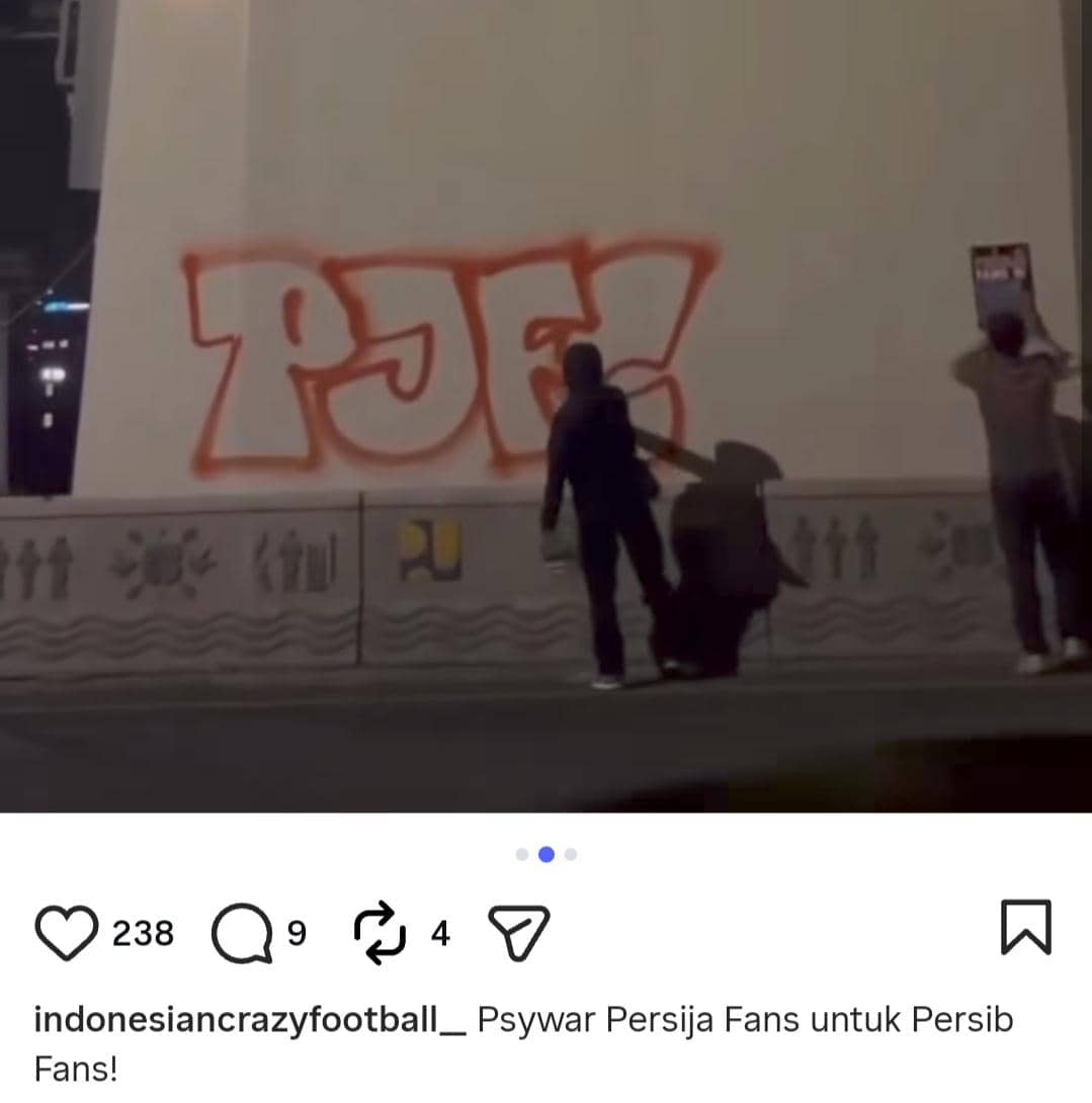 Saptol PP Sayangkan Vandalisme Diduga Tulisan Persija di Jembatan ...