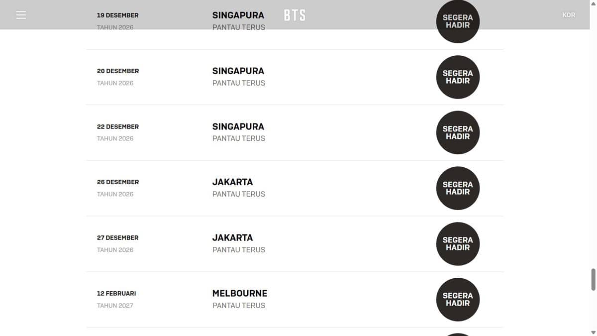 5 Fakta Konser BTS 2026 di Jakarta, Jadwal hingga Perkiraan Harga Tiket ...