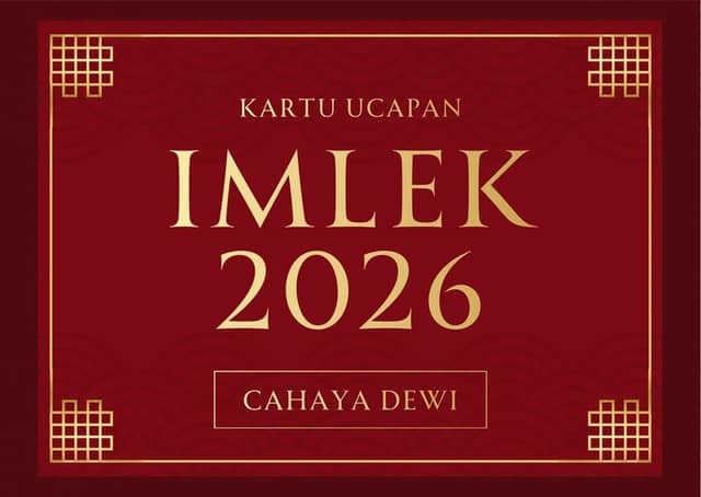 20 Ide Kartu Ucapan Imlek 2026, Bentuk Perhatian yang Berkesan | IDN Times