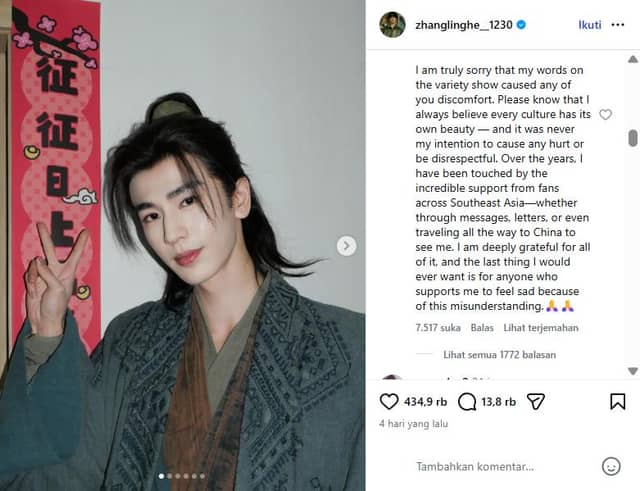 Zhang Ling He Diserang Netizen Asia Tenggara, Dianggap Rasis | IDN Times