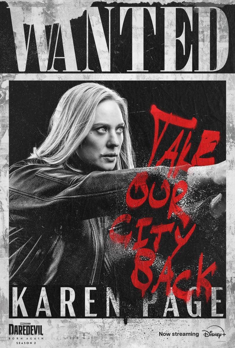 Wanted! 5 Poster Buronan Karakter Daredevil Born Again Season 2 ...