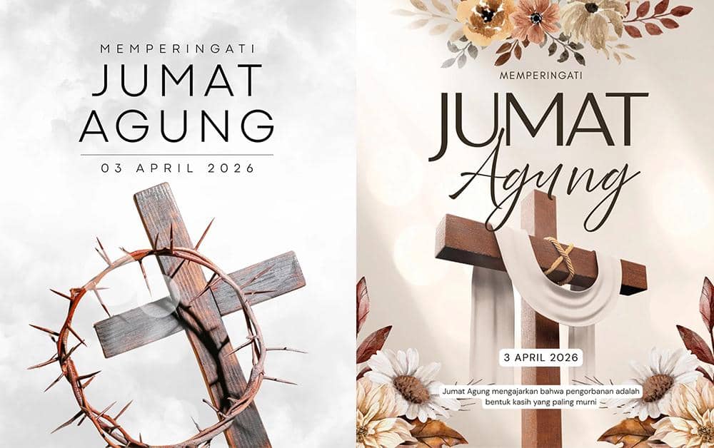 25 Poster Jumat Agung 2026, Dilengkapi Link Download-nya | IDN Times