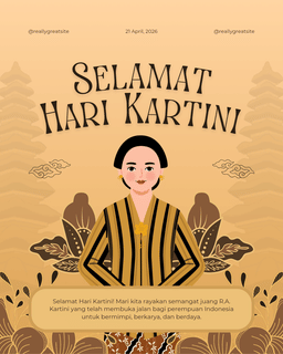 50 Poster Hari Kartini 2026 Simple Menarik dan Link Downloadnya | IDN Times
