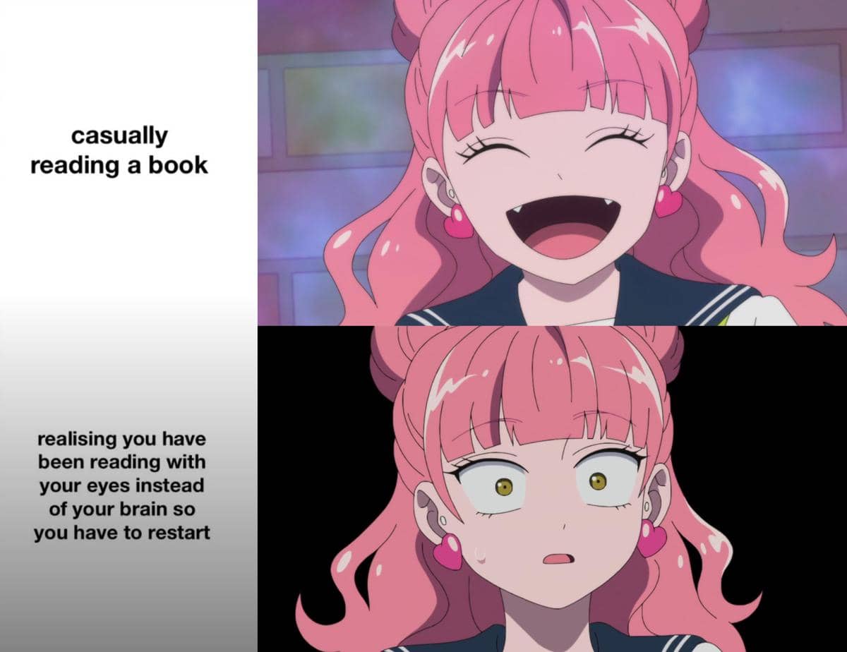 7 Meme Anime tentang Baca Buku | IDN Times