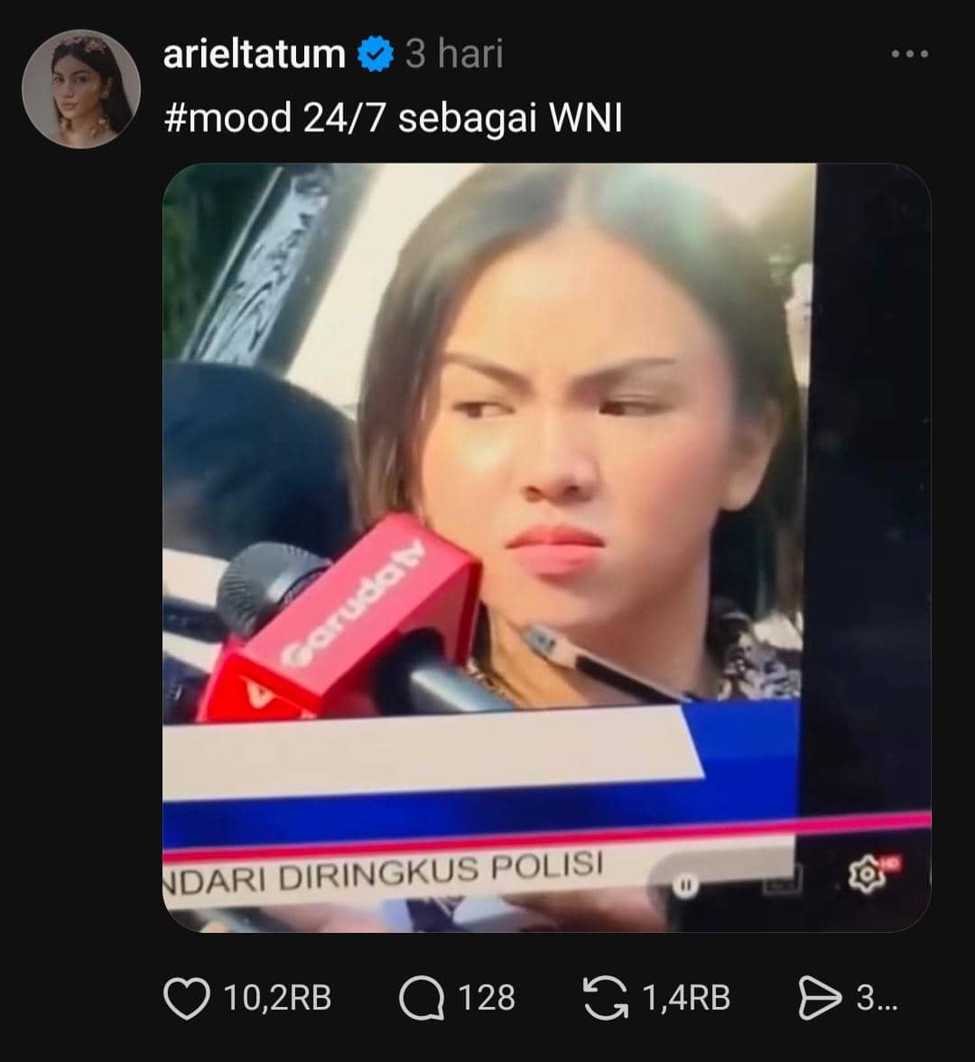 8 Unggahan Ariel Tatum soal MBG hingga Politik yang Viral di Threads ...